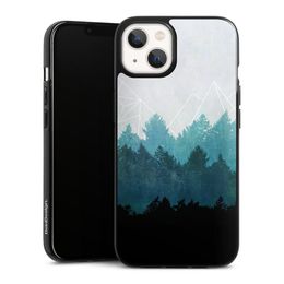 DeinDesign iPhone 13 Handy Silikon H&uuml;lle Case schwarz Handyh&uuml;lle Tree Forrest Abstract