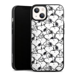 DeinDesign iPhone 13 Handy Silikon H&uuml;lle Case schwarz Handyh&uuml;lle Peanuts Snoopy Muster