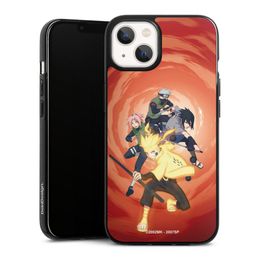 DeinDesign iPhone 13 Handy Silikon H&uuml;lle Case schwarz Handyh&uuml;lle Naruto Shippuden Sasuke Sakura