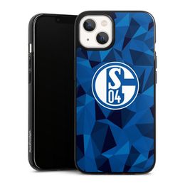 DeinDesign iPhone 13 Handy Silikon H&uuml;lle Case schwarz Handyh&uuml;lle Camouflage Fc Schalke 04 Muster