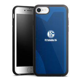 DeinDesign iPhone SE (2020) Handy Gallery Case Handyh&uuml;lle 9H Geh&auml;rtetes Glas R&uuml;ckseite H&uuml;lle Bundesliga Official Licensed Product Fc Schalke 04 Gallery Case