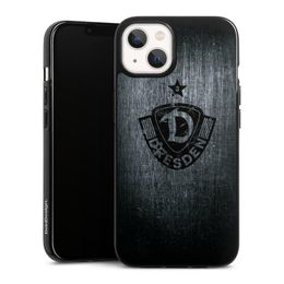 DeinDesign iPhone 13 Handy Silikon H&uuml;lle Case schwarz Handyh&uuml;lle Sg Dynamo Dresden Official Licensed Product Vintage