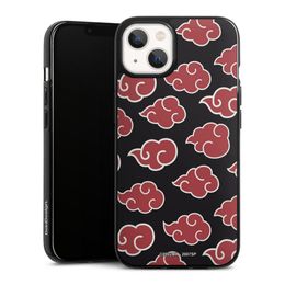 DeinDesign iPhone 13 Handy Silikon H&uuml;lle Case schwarz Handyh&uuml;lle Naruto Shippuden Pattern Akatsuki