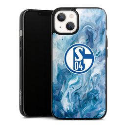 DeinDesign iPhone 13 Handy Silikon H&uuml;lle Case schwarz Handyh&uuml;lle Logo Fc Schalke 04 Merchandise