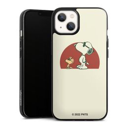 DeinDesign iPhone 13 Handy Silikon H&uuml;lle Case schwarz Handyh&uuml;lle Snoopy Official Licensed Product Kindheit
