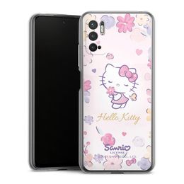 DeinDesign Xiaomi Redmi Note 10 5G Handy Silikon H&uuml;lle Case transparent Handyh&uuml;lle Water Colour Hello Kitty Merchandise Silikon Case