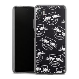 DeinDesign Xiaomi Redmi Note 10 5G Handy Silikon H&uuml;lle Case transparent Handyh&uuml;lle Rb Leipzig Logo Muster Silikon Case