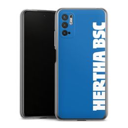 DeinDesign Xiaomi Redmi Note 10 5G Handy Silikon H&uuml;lle Case transparent Handyh&uuml;lle Blue Hertha Bsc Soccer Silikon Case