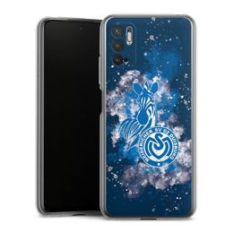 DeinDesign Xiaomi Redmi Note 10 5G Handy Silikon H&uuml;lle Case transparent Handyh&uuml;lle Msv Duisburg Official Licensed Product Water Colour Silikon Case