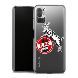 DeinDesign Xiaomi Redmi Note 10 5G Handy Silikon H&uuml;lle Case transparent Handyh&uuml;lle Transparent Logo 1. Fc K&ouml;ln Silikon Case