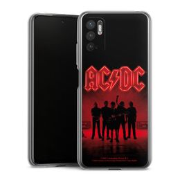 DeinDesign Xiaomi Redmi Note 10 5G Handy Silikon H&uuml;lle Case transparent Handyh&uuml;lle Band Acdc Official Licensed Product Silikon Case