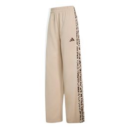adidas Sportswear Workout Pants 'Seasonal Essentials' female size L Beige / Ecru / Brocade / Dark brown