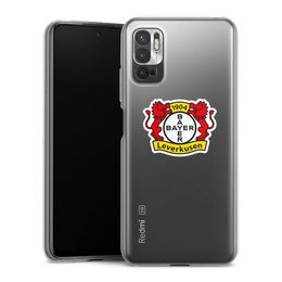 DeinDesign Xiaomi Redmi Note 10 5G Handy Silikon H&uuml;lle Case transparent Handyh&uuml;lle Logo Bayer 04 Leverkusen Official Licensed Product Silikon Case