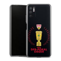 DeinDesign Xiaomi Redmi Note 10 5G Handy Silikon H&uuml;lle Case transparent Handyh&uuml;lle Trophy Official Licensed Product Vfb Stuttgart Silikon Case