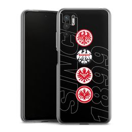 DeinDesign Xiaomi Redmi Note 10 5G Handy Silikon H&uuml;lle Case transparent Handyh&uuml;lle Eagle Logo Eintracht Frankfurt Silikon Case