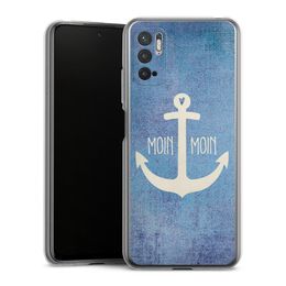 DeinDesign Xiaomi Redmi Note 10 5G Handy Silikon H&uuml;lle Case transparent Handyh&uuml;lle Anchor Maritim Blue Silikon Case