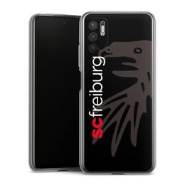 DeinDesign Xiaomi Redmi Note 10 5G Handy Silikon H&uuml;lle Case transparent Handyh&uuml;lle Logo Sc Freiburg Official Licensed Product Silikon Case