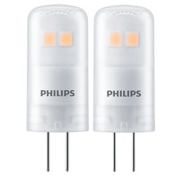 Philips LED-Leuchtmittelset Brenner matt G4 1 W 115 lm warmwei&szlig; 2 St&uuml;ck