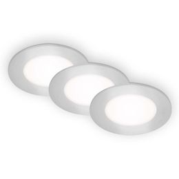 Briloner LED-Einbauleuchtenset 'Slank' 3 W 1050 lm neutralwei&szlig; &Oslash; 8,6 cm 3 St&uuml;ck