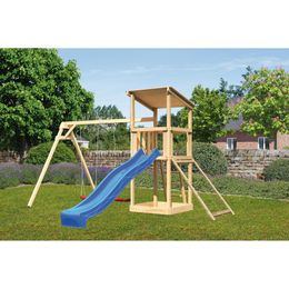 Karibu Spielturm 'Anna' naturbelassene nordische Fichte 107 x 270 x 107 cm
