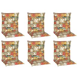 Beo Niedriglehner-Auflagenset 'Tours' mehrfarbig 46 x 98 x 8 cm 6 St&uuml;ck