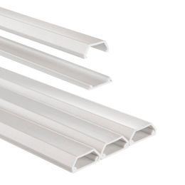 Hama Kabelkanal wei&szlig; selbstklebend eckig 100 x 2,1 x 1 cm, 3 St&uuml;ck
