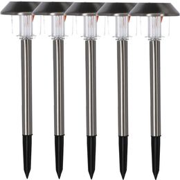 toom Solar-Spie&szlig;lampenset neutralwei&szlig; IP 44 &Oslash; 12,8 x 40,2 cm 5 St&uuml;ck