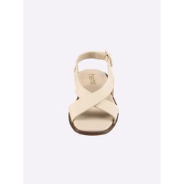 Heine sheego Gro&szlig;e Gr&ouml;&szlig;en Sandale, creme, Gr&ouml;&szlig;e 41 - Damen