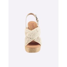 Heine sheego Gro&szlig;e Gr&ouml;&szlig;en Sandalette, beige, Gr&ouml;&szlig;e 37 - Damen