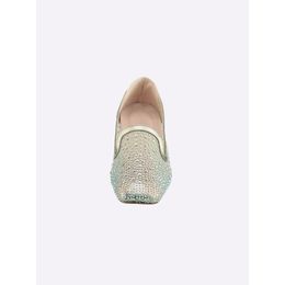 Heine sheego Gro&szlig;e Gr&ouml;&szlig;en Slipper, goldfarben-silberfarben, Gr&ouml;&szlig;e 37 - Damen