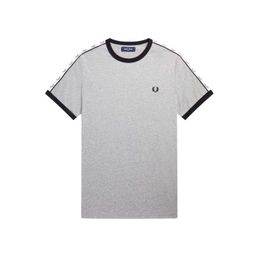 Fred Perry Herren Taped Ringer T-Shirt Stahl Marl