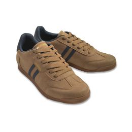 Lambretta Tackle Herren Sneaker in Taupe/Navy
