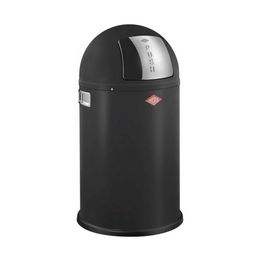Wesco Abfallsammler Pushboy Junior, Schwarz, Edelstahl, Metall, 22 L, 63 cm, K&uuml;chen, K&uuml;chenausstattung, M&uuml;lleimer