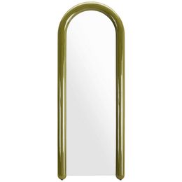 Novel Standspiegel, Gr&uuml;n, Glas, Holzwerkstoff, oval, 60x160x6.6 cm, Ganzk&ouml;rperspiegel, Spiegel, Standspiegel