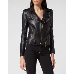 Philipp Plein Leder Biker-Jacke