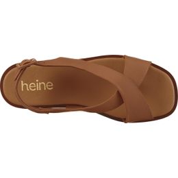 Heine sheego Gro&szlig;e Gr&ouml;&szlig;en Sandale, cognac, Gr&ouml;&szlig;e 42 - Damen