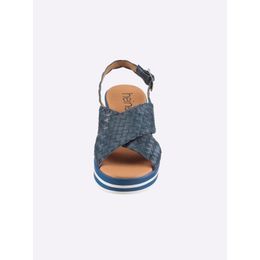 Heine sheego Gro&szlig;e Gr&ouml;&szlig;en Sandalette, marine, Gr&ouml;&szlig;e 39 - Damen