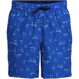 LANDS' END Wendbare Badeshorts f&uuml;r Herren, 18 cm, Herren, size: regular, Blau, by Lands' End
