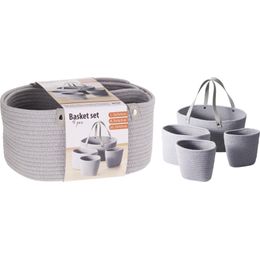 SONSTIGE Korb-Set MALTE grau