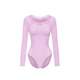 cfab Shapingbody 'Lace Bodysuit Sculpting Shapewear Longsleeve mit Slip' Damen Gr&ouml;&szlig;e XL orchidee
