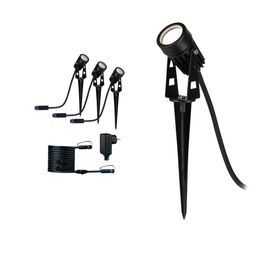 Paulmann LED-Au&szlig;enstrahlerset 'Plug & Shine' 13 W 150 lm warmwei&szlig; IP 65 &Oslash; 4,2 x 26 cm 3 St&uuml;ck