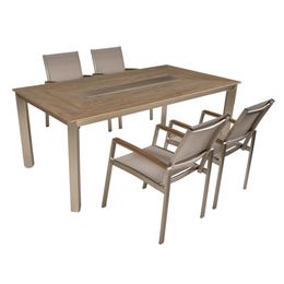 Garden Pleasure Gartenm&ouml;belset 'Florence' f&uuml;r 4 Personen Aluminium
