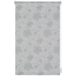 EasyFix Rollo 'Dekor' mit Stickerei silber 75 x 150 cm