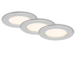 Briloner LED-Einbauleuchtenset 'Thin' 18 W 1950 lm warmwei&szlig; &Oslash; 11,5 cm 3 St&uuml;ck