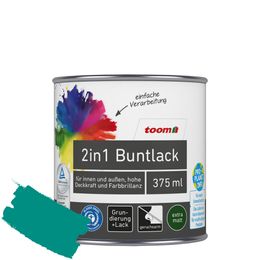 toom 2in1 Buntlack 'S&uuml;dseetraum' petrolfarben matt 375 ml