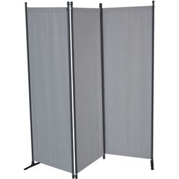 Angerer Freizeitm&ouml;bel Paravent 3-teilig Bezug Swingtex Polyacryl hellgrau 165 x 171 cm