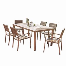 Garden Pleasure Gartenm&ouml;belset 'Florence' f&uuml;r 4 Personen Aluminium