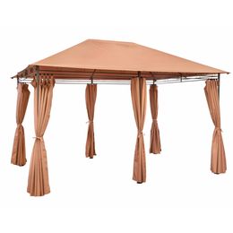 Pavillon 'Bianca' terracottafarben 392 x 293 x 270 cm