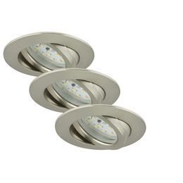 Briloner LED-Einbauleuchtenset 'Attach' 14,4 W 1050 lm warmwei&szlig; &Oslash; 8,2 cm 3 St&uuml;ck