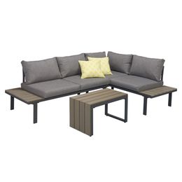 toom Loungem&ouml;belset 'Nola' Stahl/Aluminium grau 2-teilig